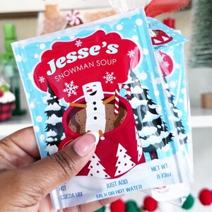 Snowman Soup Printable Wrapper - Editable - Hot Cocoa - Hot Chocolate ...
