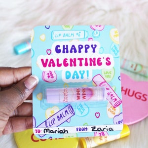 Chappy Valentine's Day - Card - Class Valentine - Chapstick - School ...