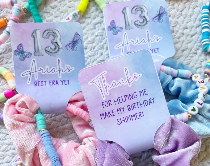 Birthday Era Scrunchie Friendship Bracelet Party Favors - Birthday ...