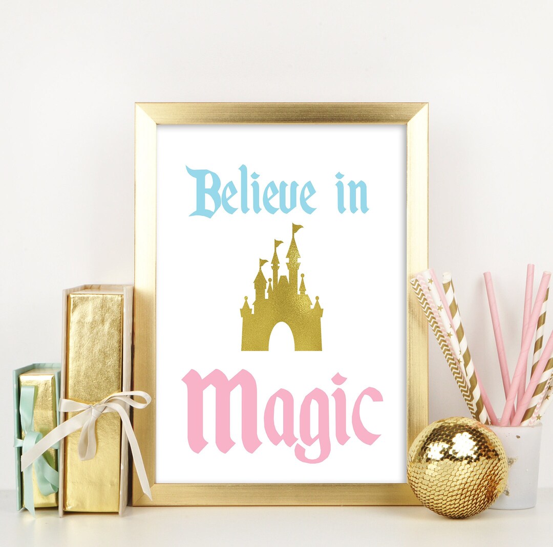 Magical Disneyland Birthday Sign Theme Park Pastel Party Sweet Treats ...