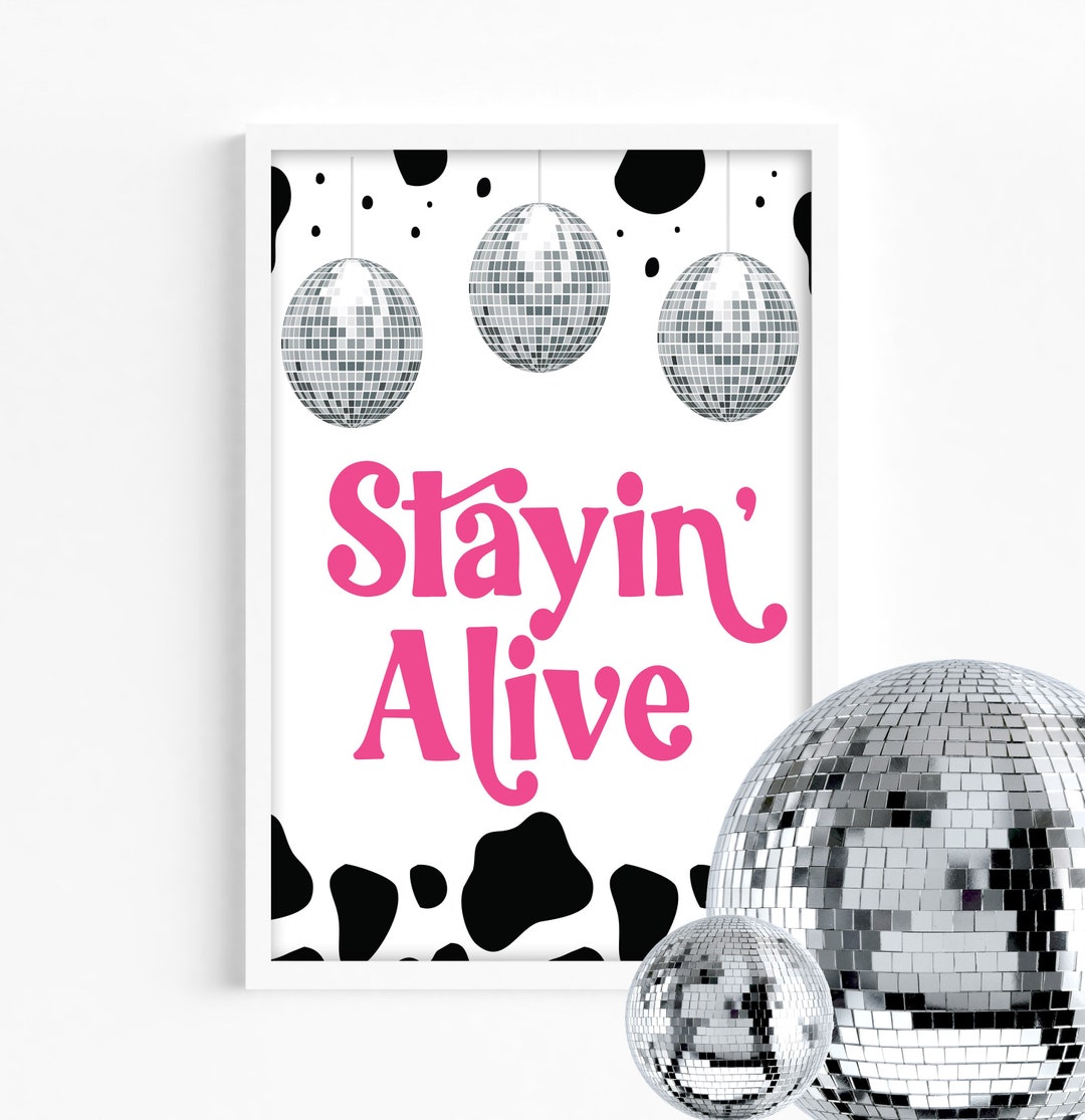 DISCO COWGIRL Birthday Sign Space Cowgirl Rodeo Party FAVORS Let's Go ...