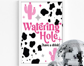 DISCO COWGIRL Birthday Sign Space Cowgirl Rodeo Party FAVORS Let's Go ...