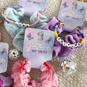 Birthday Era Scrunchie Friendship Bracelet Party Favors Birthday ...