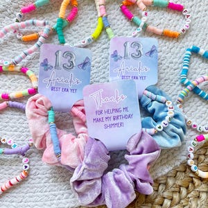 Birthday Era Scrunchie Friendship Bracelet Party Favors - Birthday ...