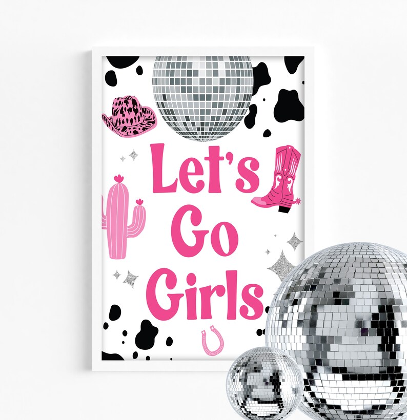 DISCO COWGIRL Birthday Sign Space Cowgirl Rodeo Party - Etsy