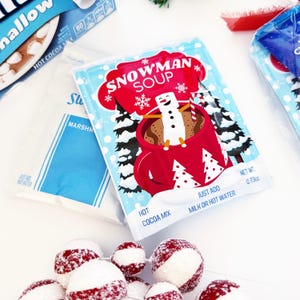 Snowman Soup Printable Wrapper - Editable - Hot Cocoa - Hot Chocolate ...
