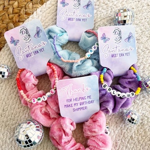 Birthday Era Scrunchie Friendship Bracelet Party Favors Birthday ...