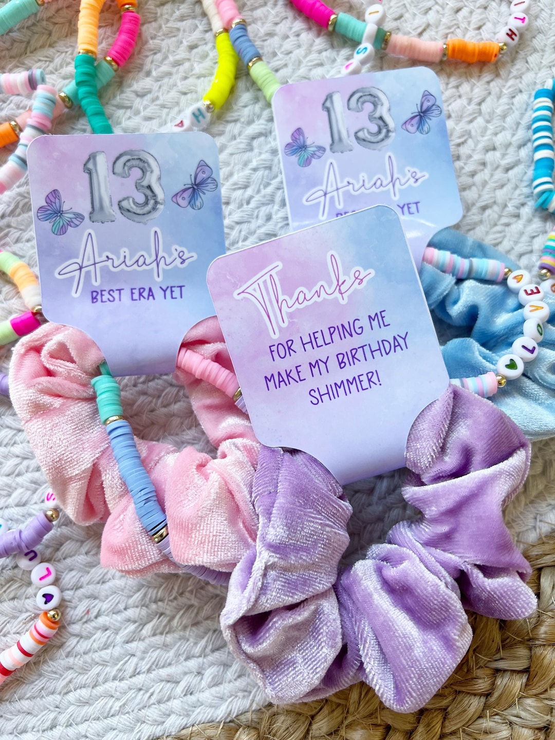 Birthday Era Scrunchie Friendship Bracelet Party Favors - Birthday ...