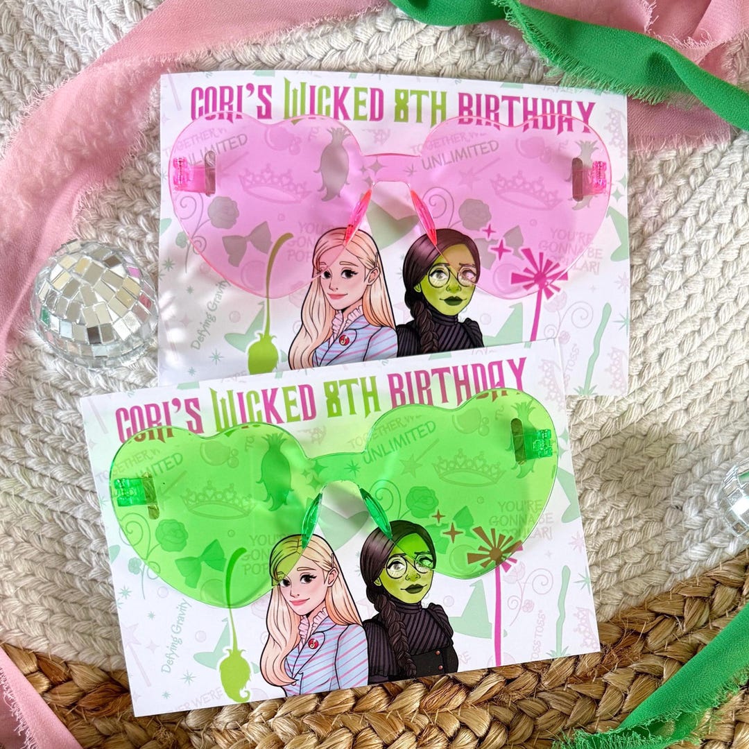 Wicked Sunglasses Party Favors - Wicked Party - Favors - Pink and Green ...