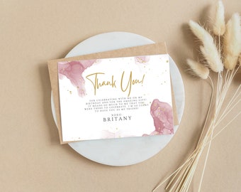 Thank You Printable Card / Instant Download PDF / Thank You ...