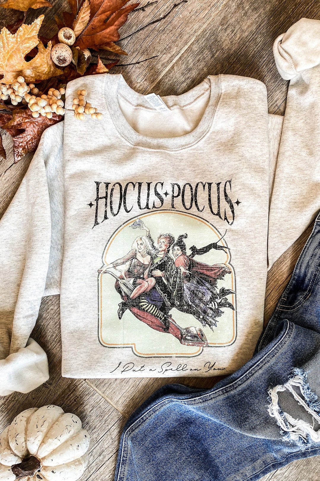 Retro Hocus Pocus Sweatshirt, Sanderson Pullover Sweatshirt, Halloween ...