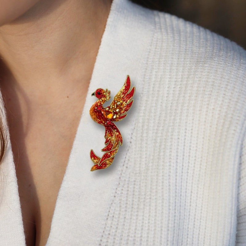 Phoenix Pin - Etsy