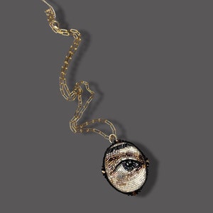 Evil Eye Brooch Beads Pin Daith Jewelry Witch Beaded Brooch Dark ...