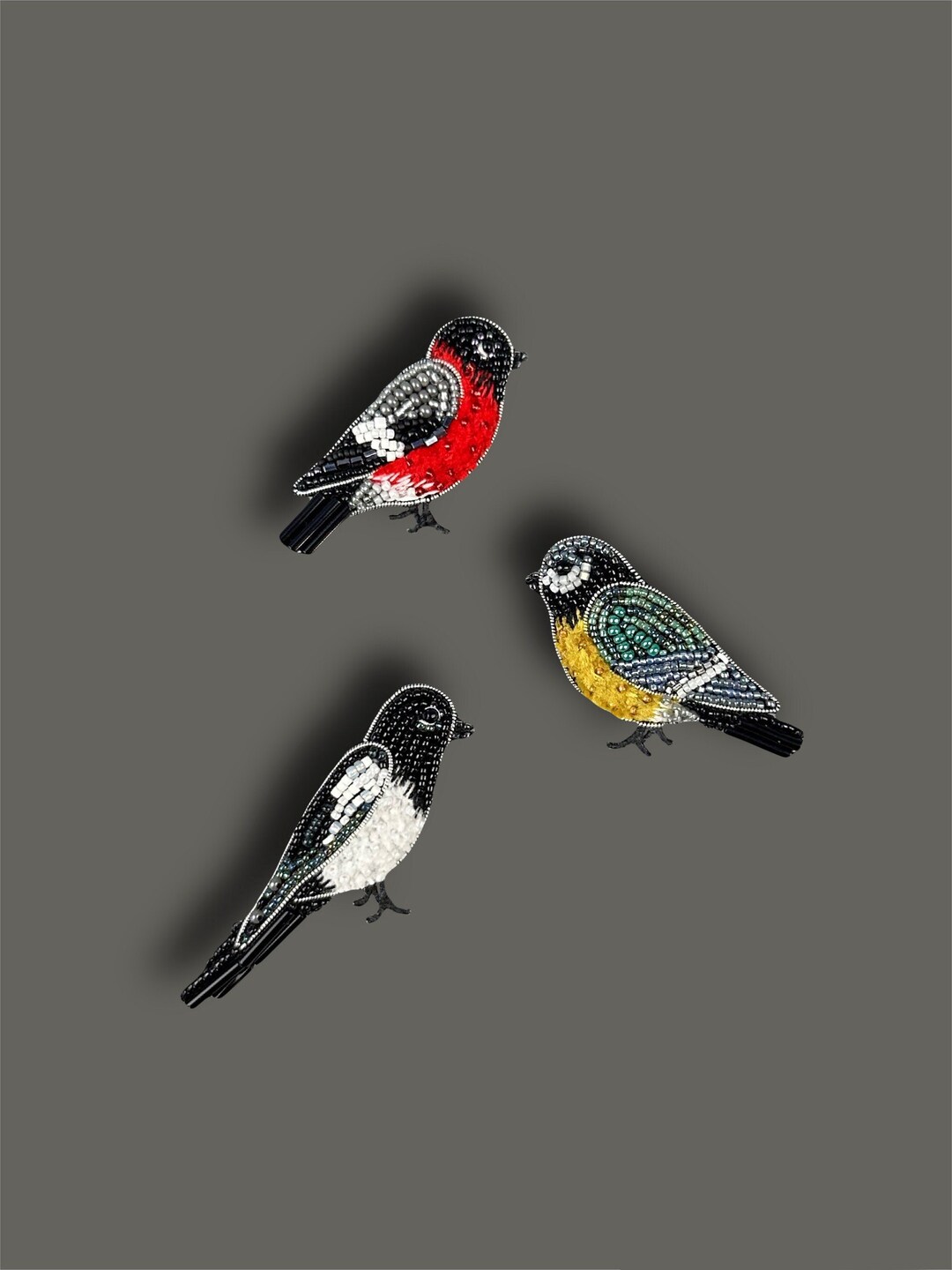 Bird Brooch Pin Beaded Embroidered Bird Lover Personalized Gift ...