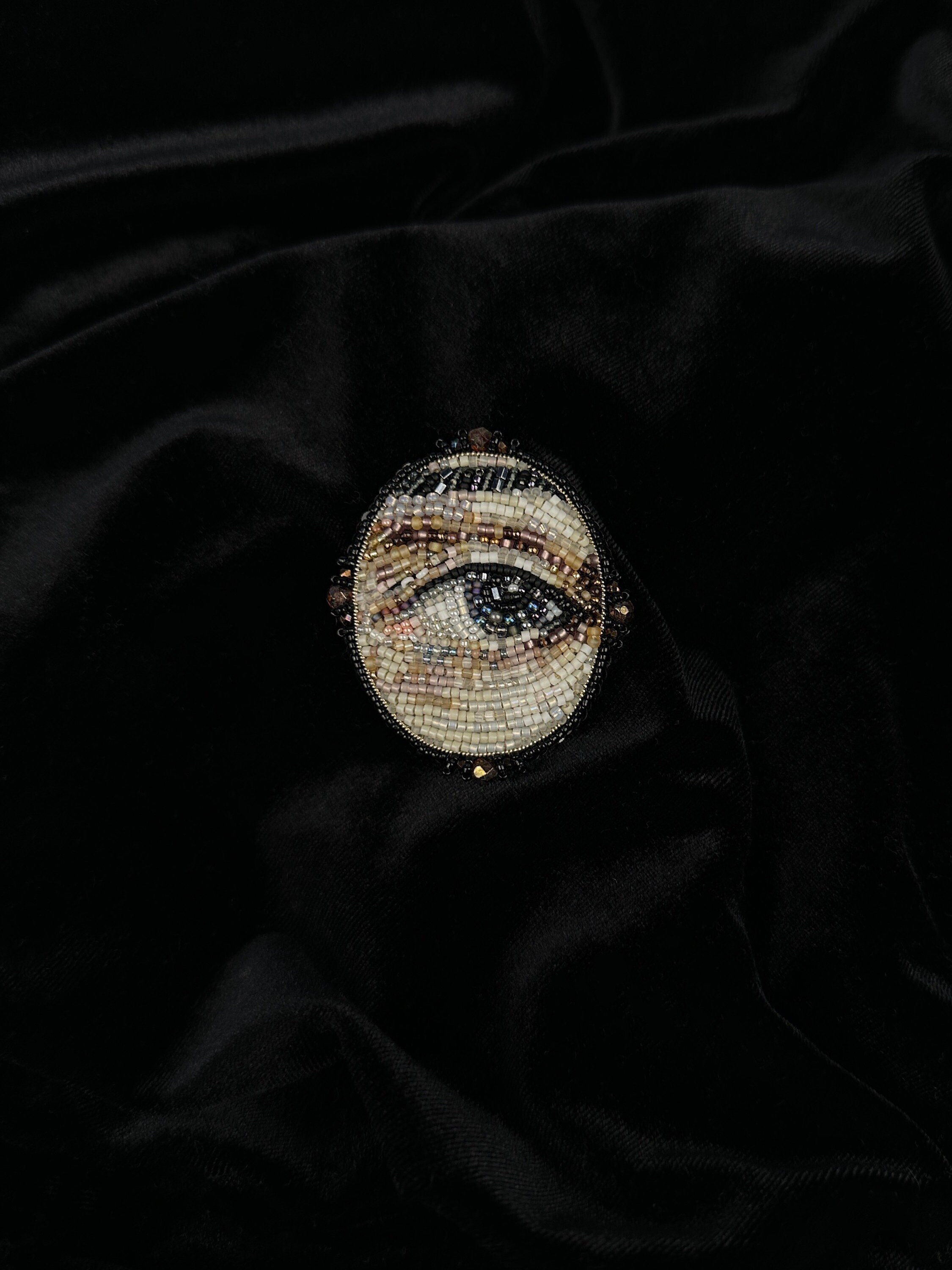 Evil Eye Brooch Beads Pin Daith Jewelry Witch Dark Academia - Etsy