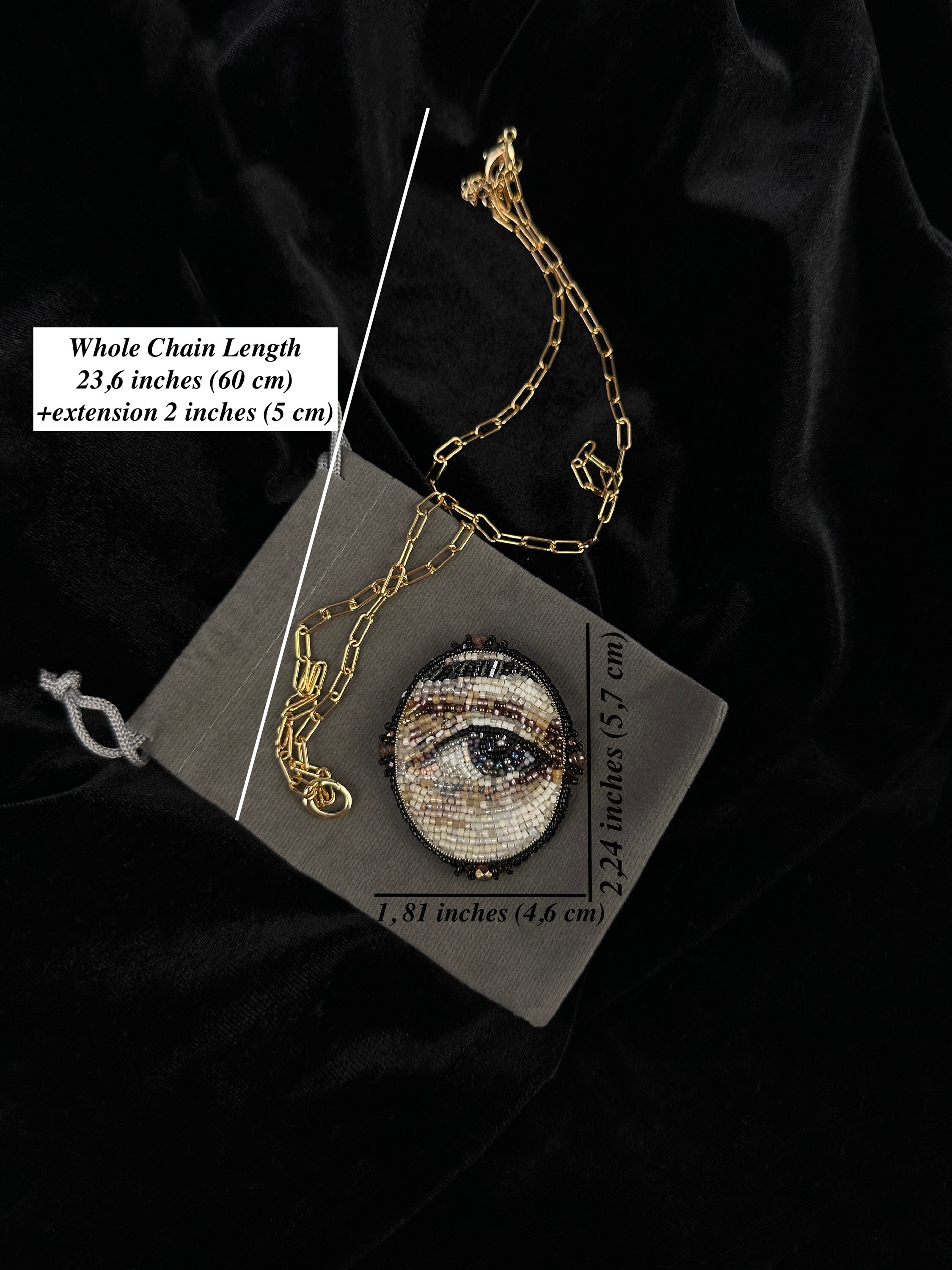 Evil Eye Brooch Beads Pin Daith Jewelry Witch Dark Academia - Etsy