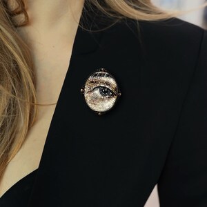 Evil Eye Brooch Beads Pin Daith Jewelry Witch Beaded Brooch Dark ...