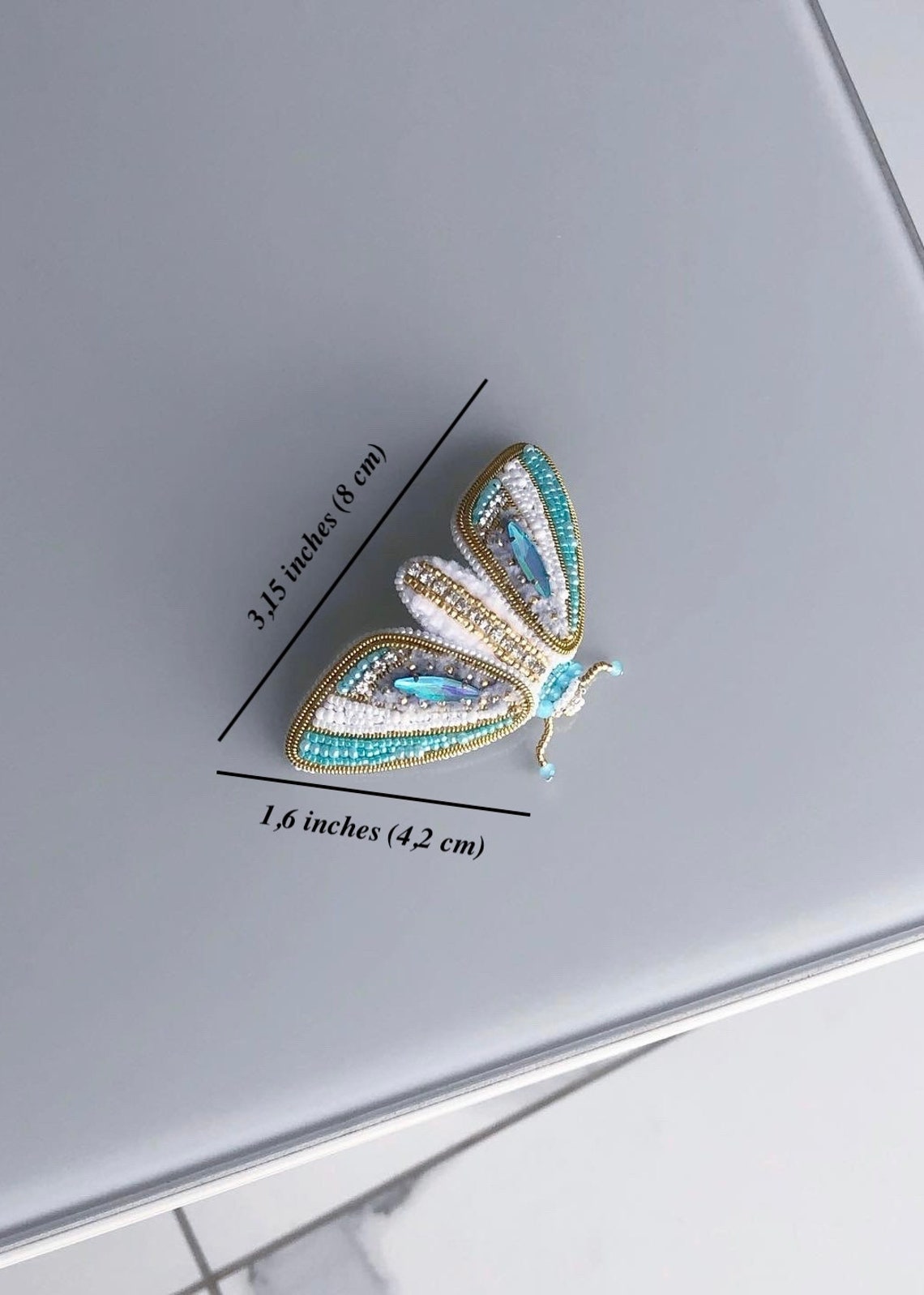 Beaded Brooch Moth Embroidery Pin Beaded Brooch Pin Insect - Etsy