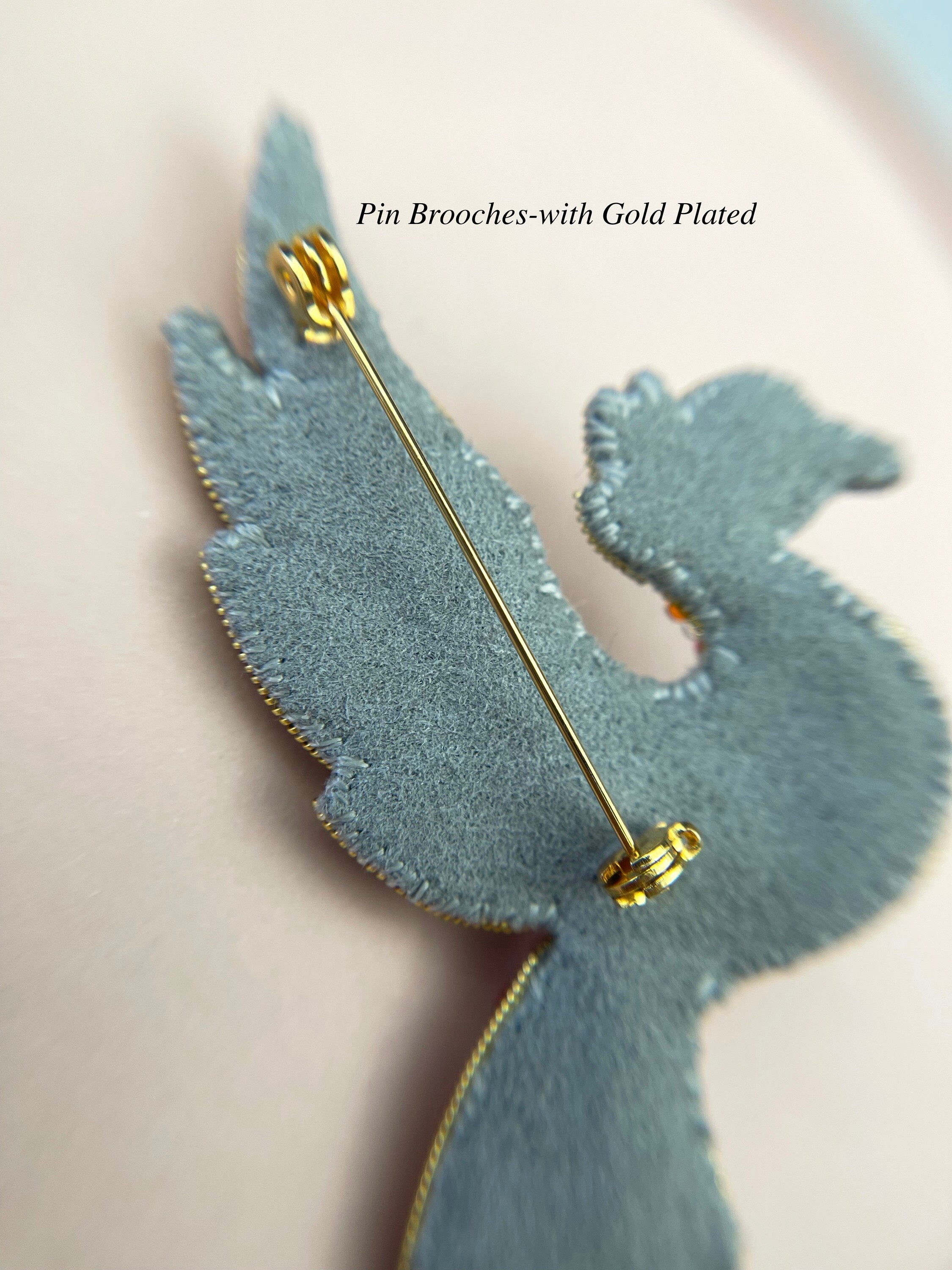 Bird Phoenix Beaded Brooch Pin Jewelry Embroidered Phoenix Witch ...