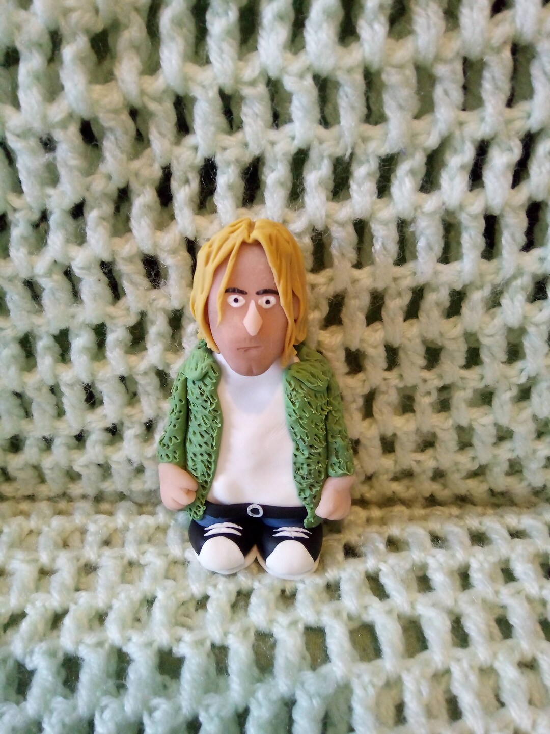 Nirvana - 3" / 4.5" / 6" Kurt Cobain Custom Figurine Figure Cake Topper ...