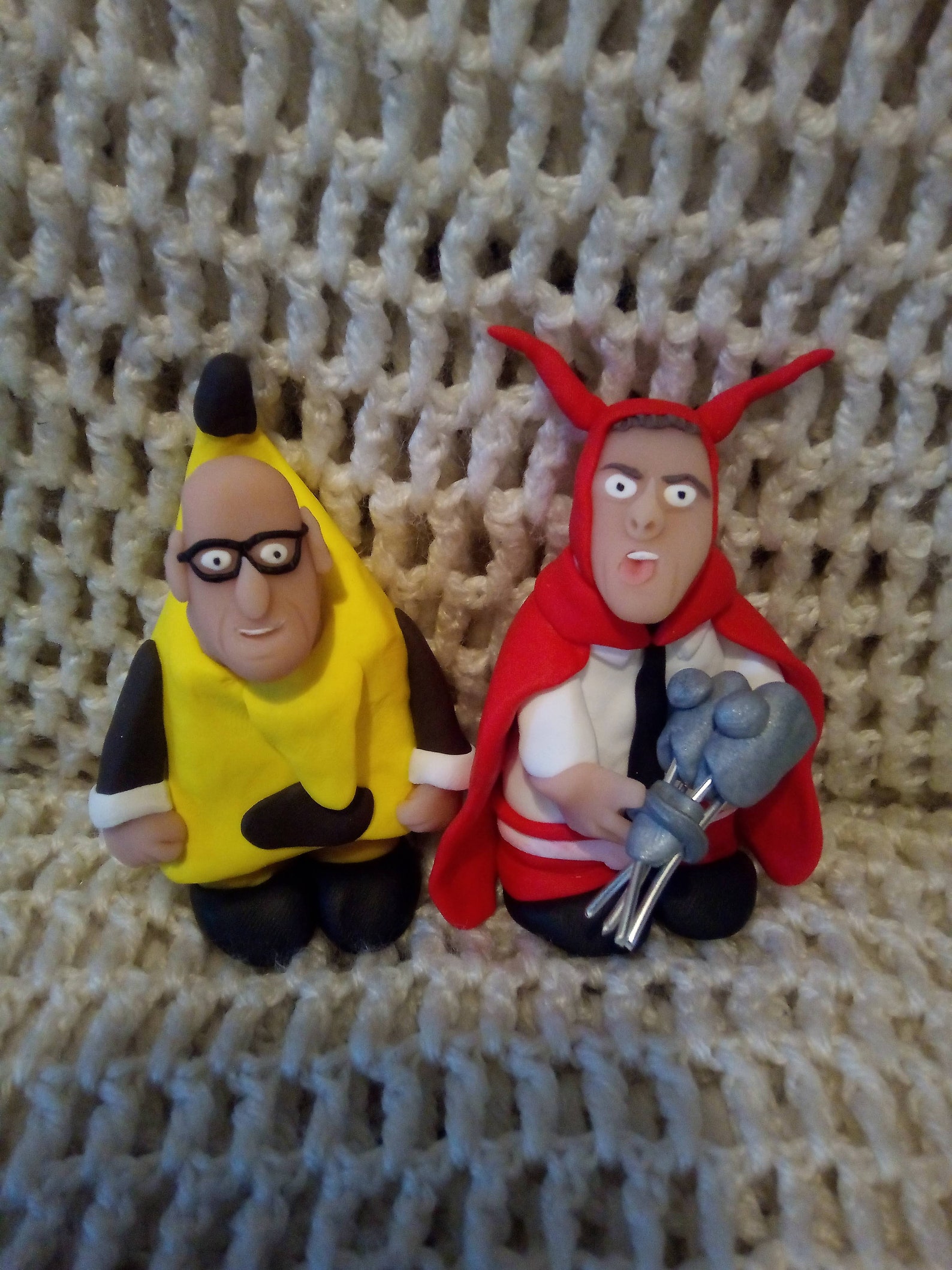 Bottom - 3" / 4.5" / 6" Richie & Eddie Devil Banana Halloween Costumes ...