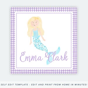 Printable Calling Cards for Girls Mermaid Calling Cards - Etsy