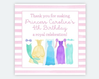 Printable Princess Favor Tags Princess Party Favor Tags - Etsy