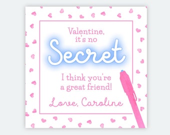 Spy Pen Valentine | Etsy