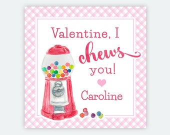 Printable Valentines Day Cards for Kids Gumball Machine | Etsy