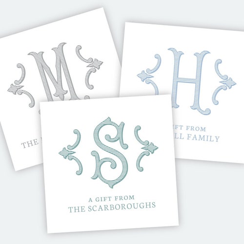 Printable Gift Tag Everyday Gift Tag Template Monogram Gift - Etsy