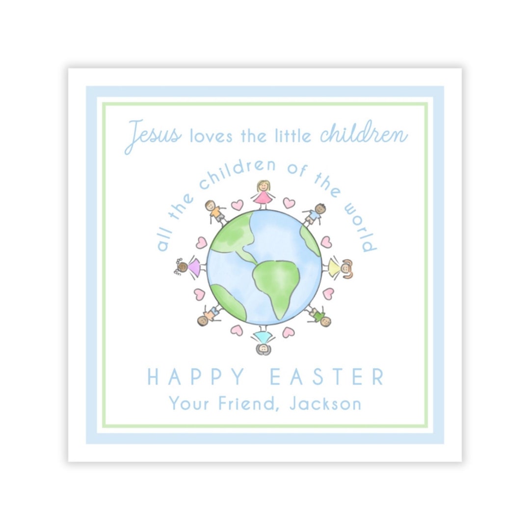 Printable Jesus Loves the Little Children Gift Tags, Kids Easter Gift ...