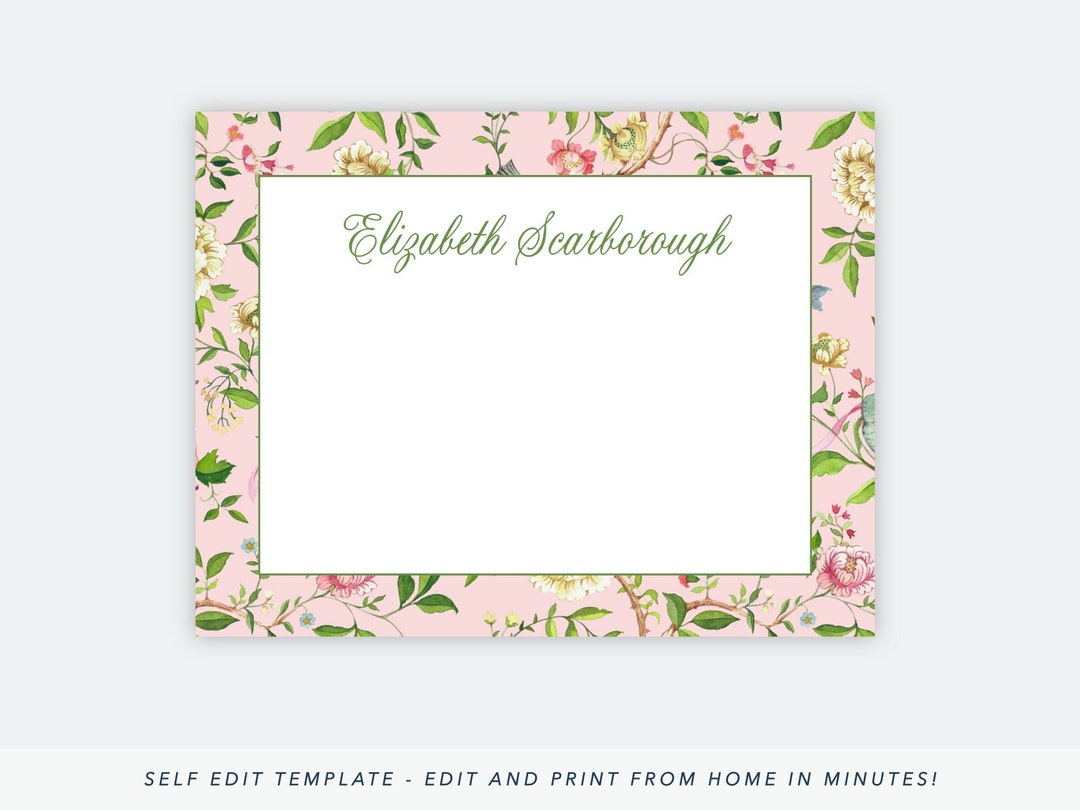 Printable Stationery for Women Personalized Stationery for - Etsy