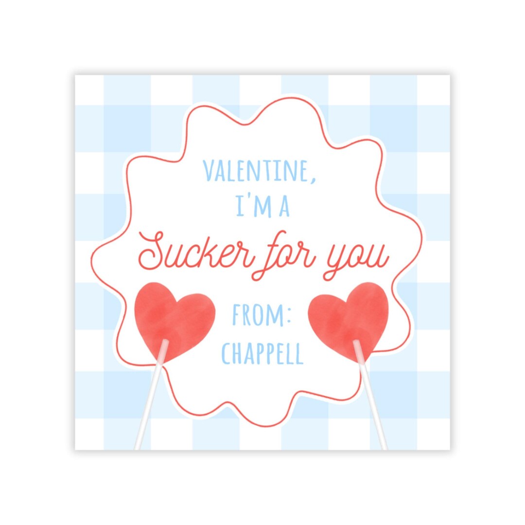 Printable Valentines Day Cards for Kids, Lollipop Valentine Tags ...