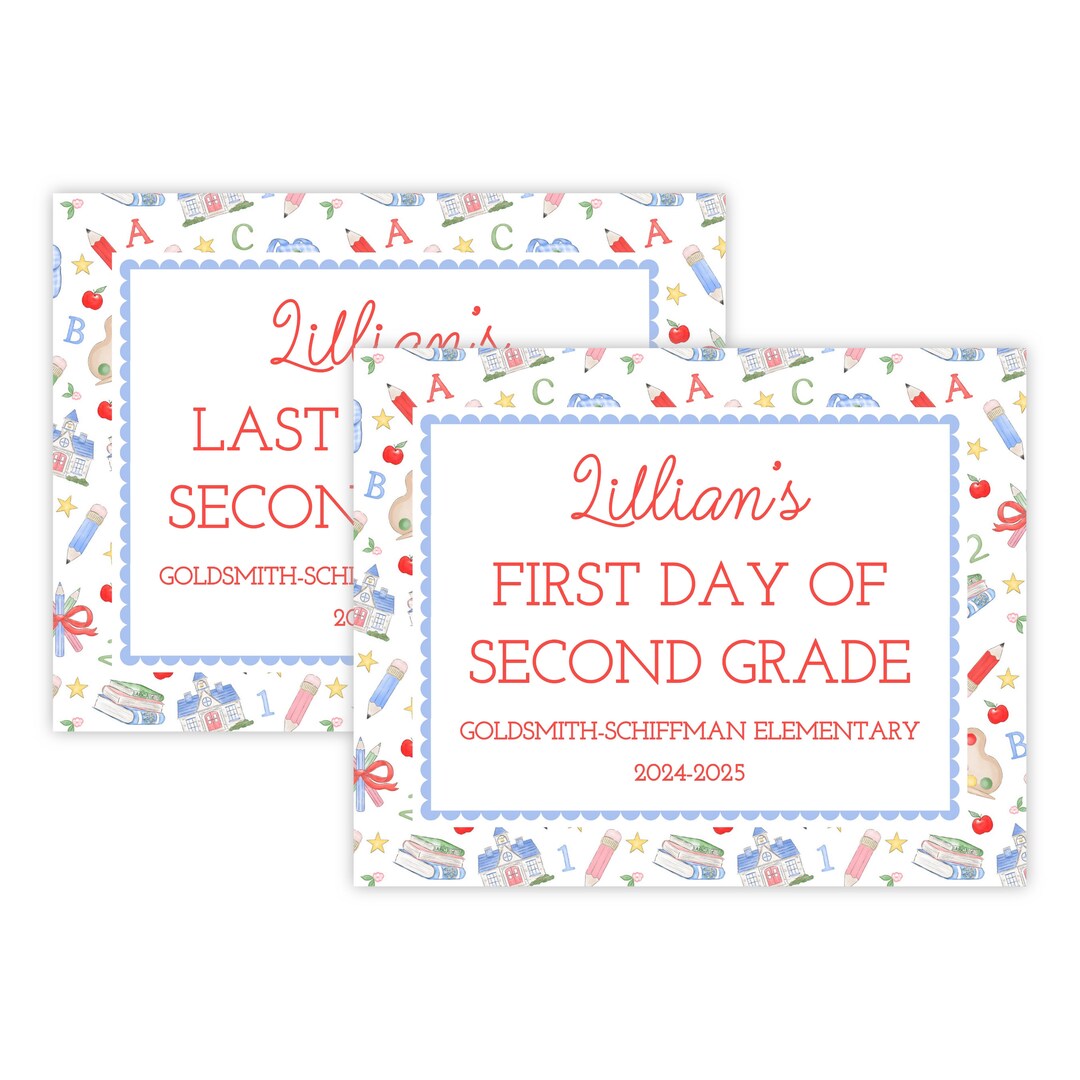 PRINTABLE Back to School Sign | First & Last Day of School | Editable ...