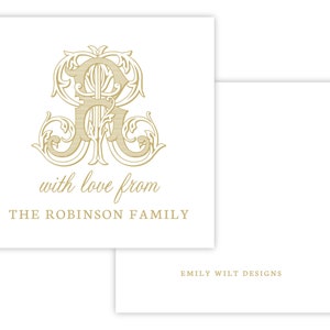 Printable Gift Tag Everyday Gift Tag Template Monogram Gift - Etsy
