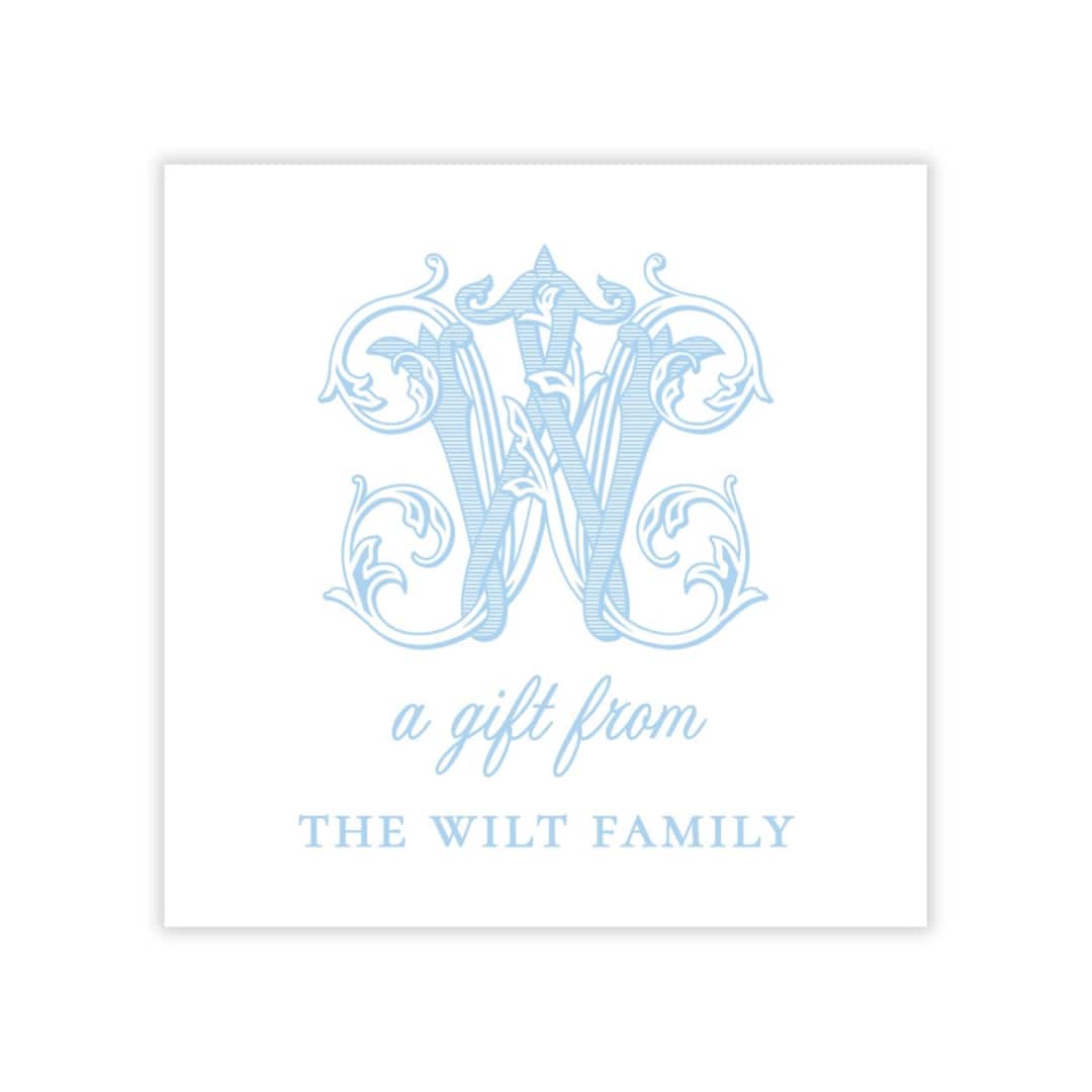 PRINTABLE Gift Tag Template | Self-edit Corjl Tag | Personalized Blue ...