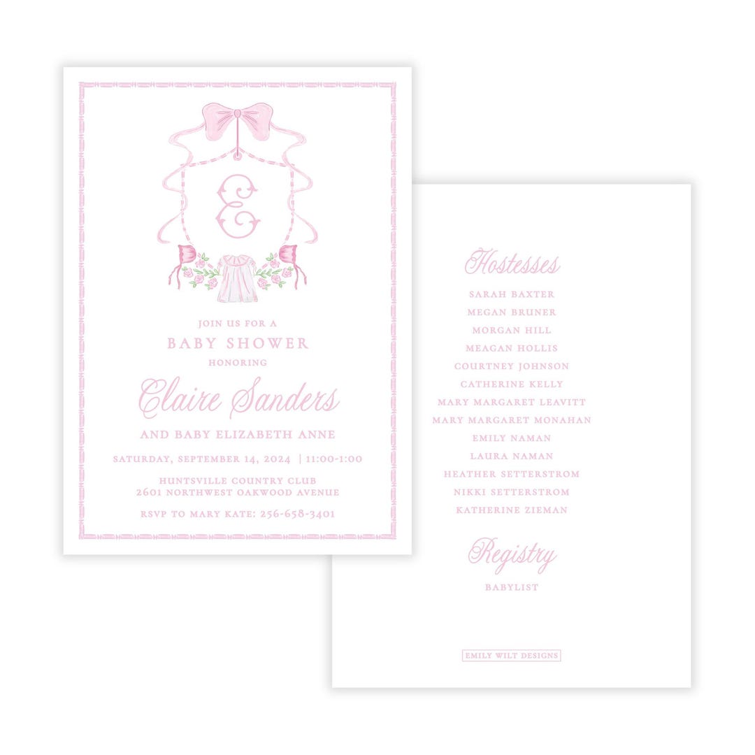 PRINTABLE Baby Shower Invitation Template by Emily Wilt Designs - Etsy