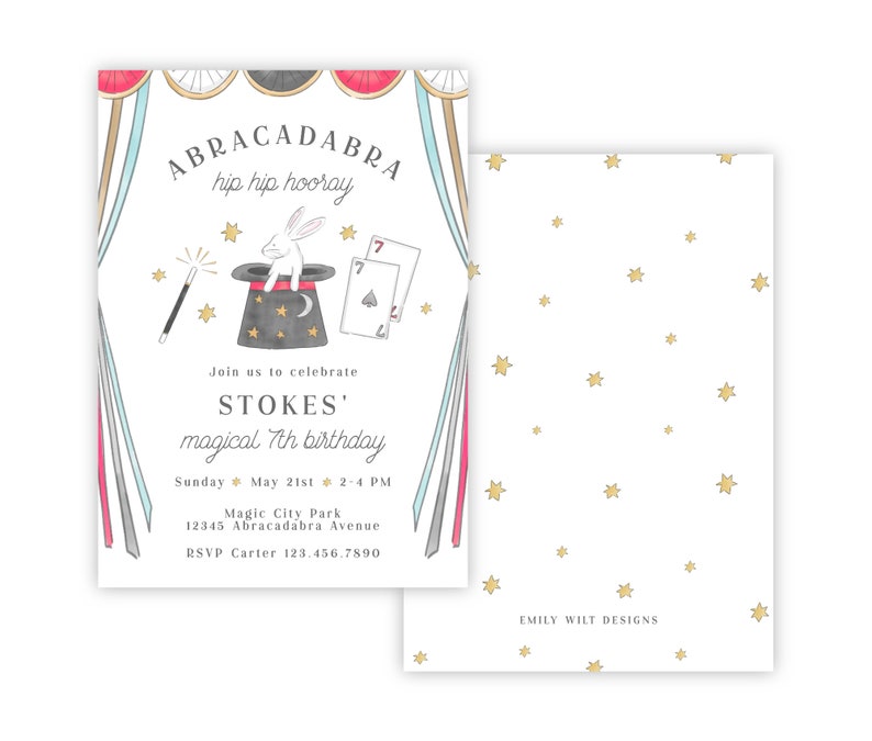 Printable Magic Birthday Invitation Magic Birthday Party - Etsy