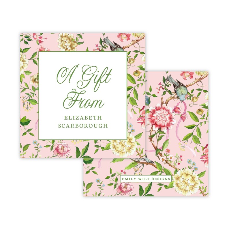 PRINTABLE Floral Gift Tag Template | Editable Corjl Tag for Hostess or ...