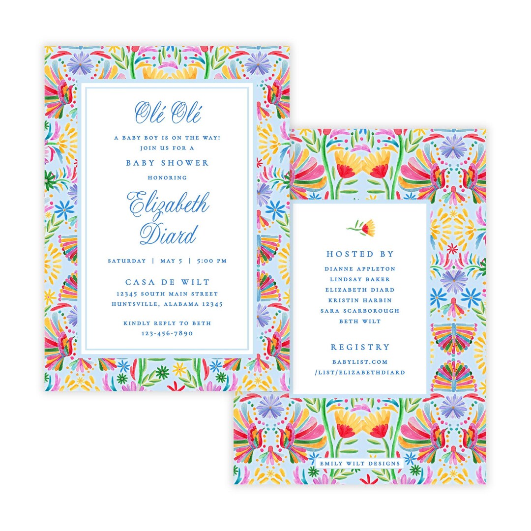 Printable Cinco De Mayo Baby Shower Invitation, Fiesta Baby Shower ...