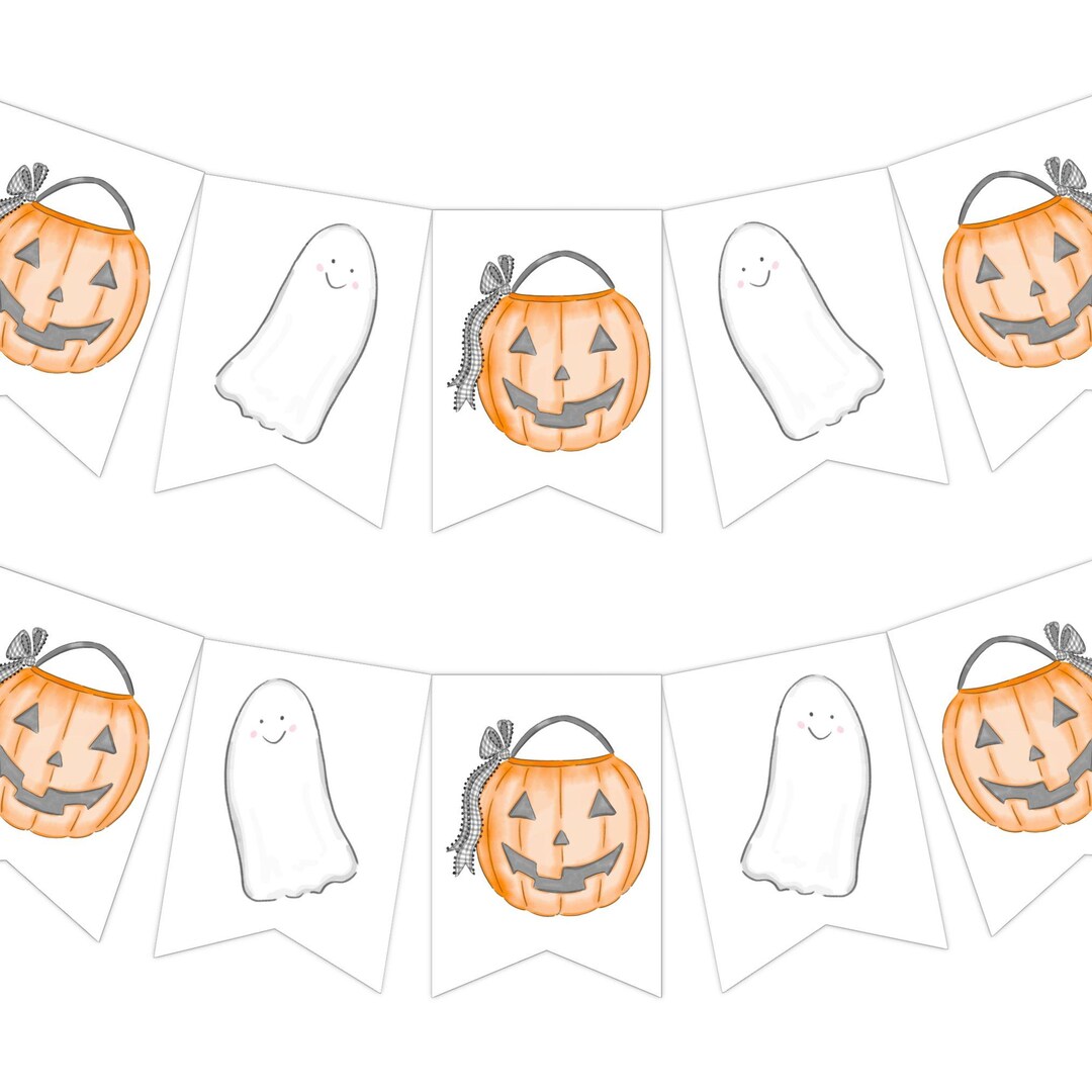 Printable Halloween Banner, DIY Halloween Party Decor, Halloween ...