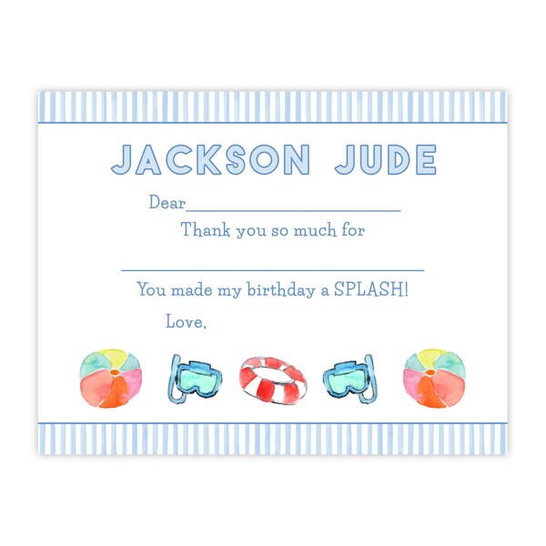 Pool Party Thank You - Etsy