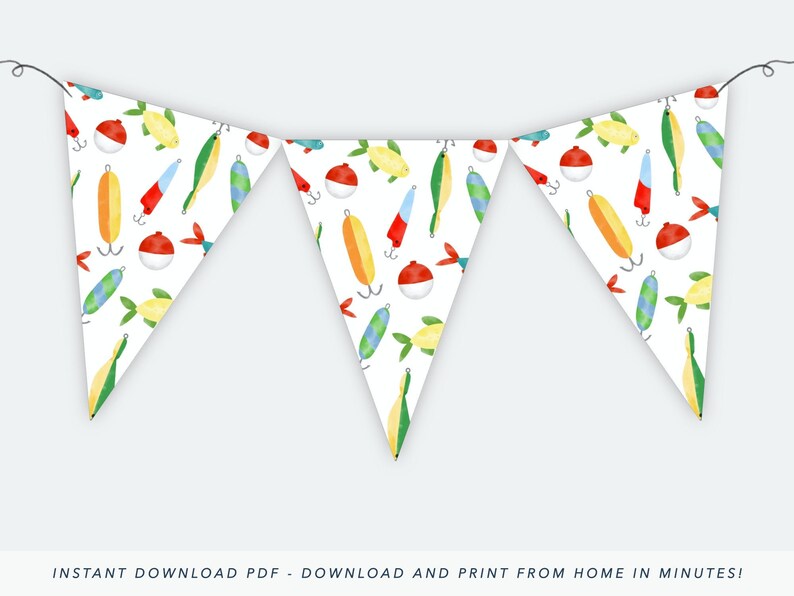 Printable Fish Birthday Party Bunting Fishing Birthday Party - Etsy