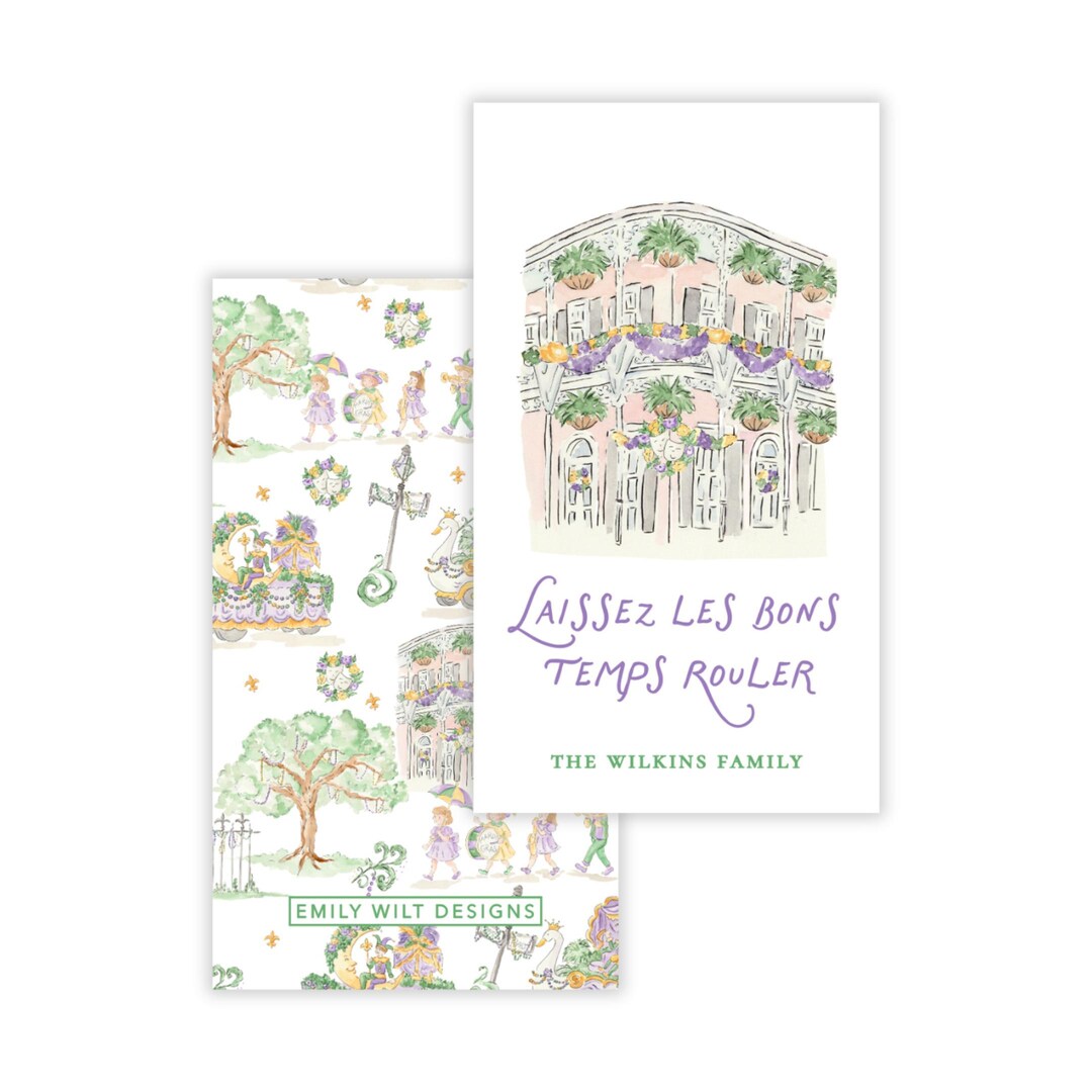 PRINTABLE Mardi Gras Gift Tag Template, Laissez Les Bons Temps Rouler ...