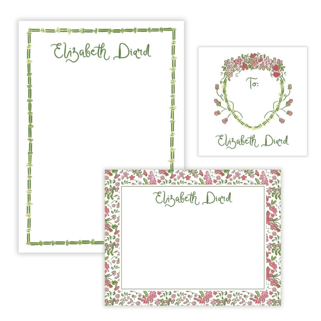 Secret Garden Stationery Gift Set – Personalized Mother’s Day Notepad ...