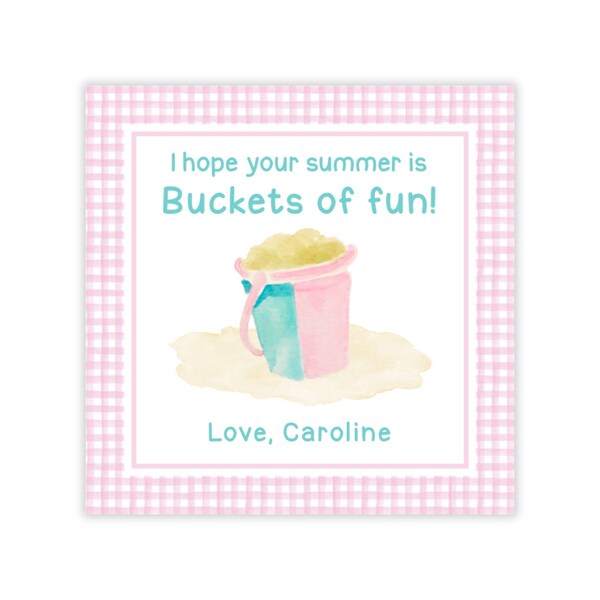 Printable Beach Bucket Labels - Etsy