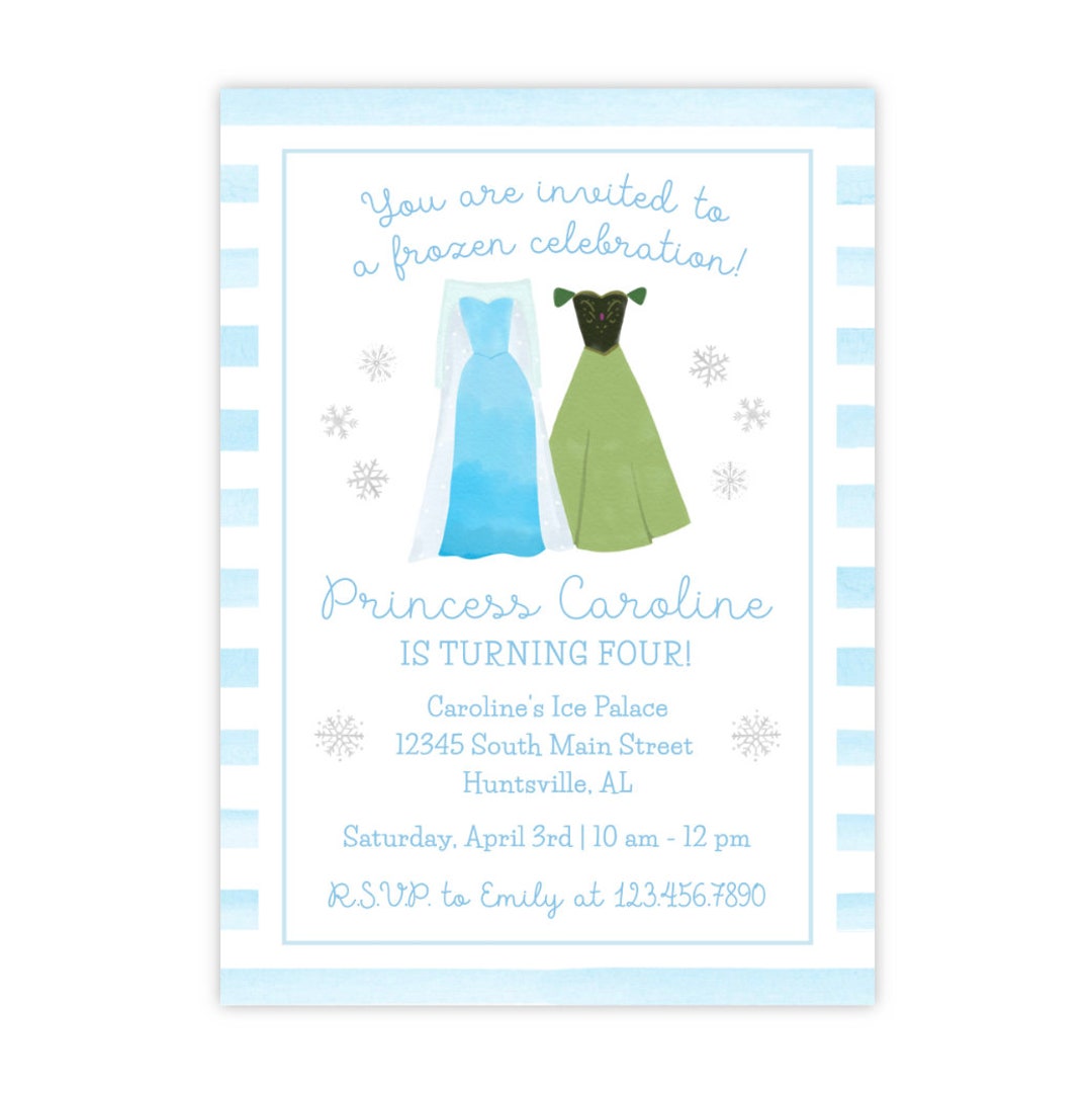 PRINTABLE Ice Princess Birthday Party Invitation Template by Emily Wilt ...