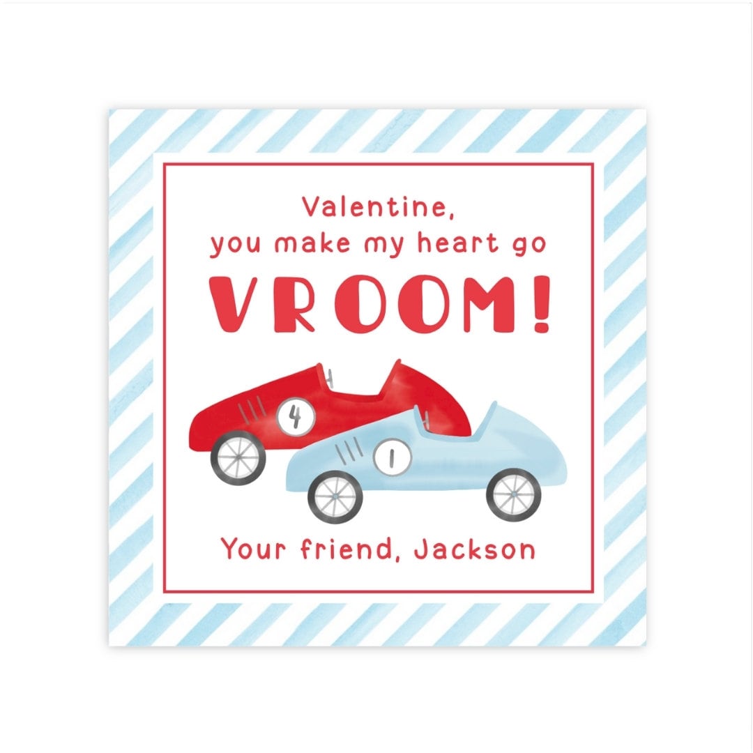 Printable Race Car Valentines, Racecar Valentines, Wooden Car ...