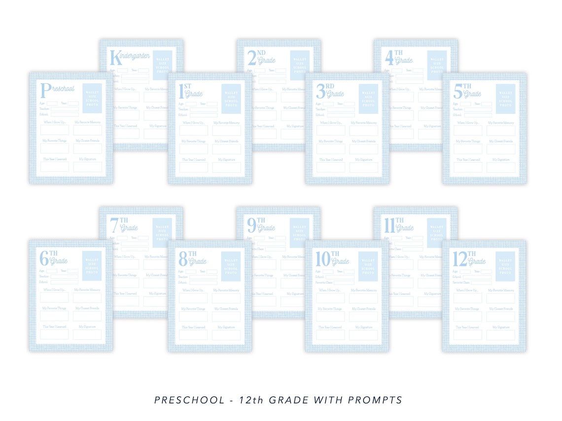 Printable School Memory Pages K–12 | Editable School Memory Book ...