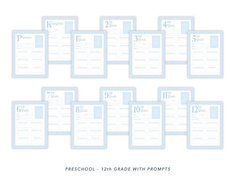 Printable School Memory Pages K–12 | Editable School Memory Book ...